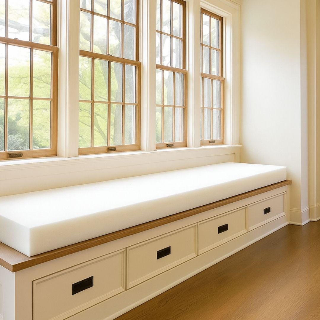Bench Cushion Foam Bench Seat, Long Bench Foam, Window Seat Foam ...