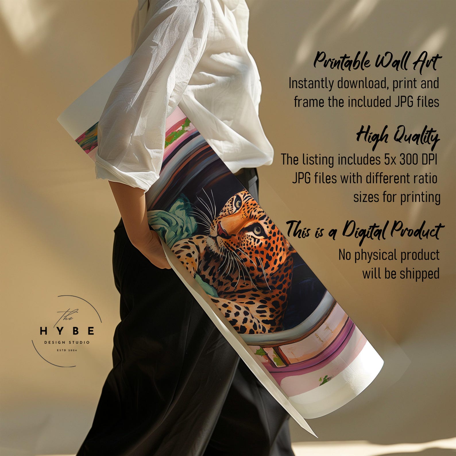 Leopard in Washing Machine | Preppy Wall Art | Maximalist Bathroom Wall ...