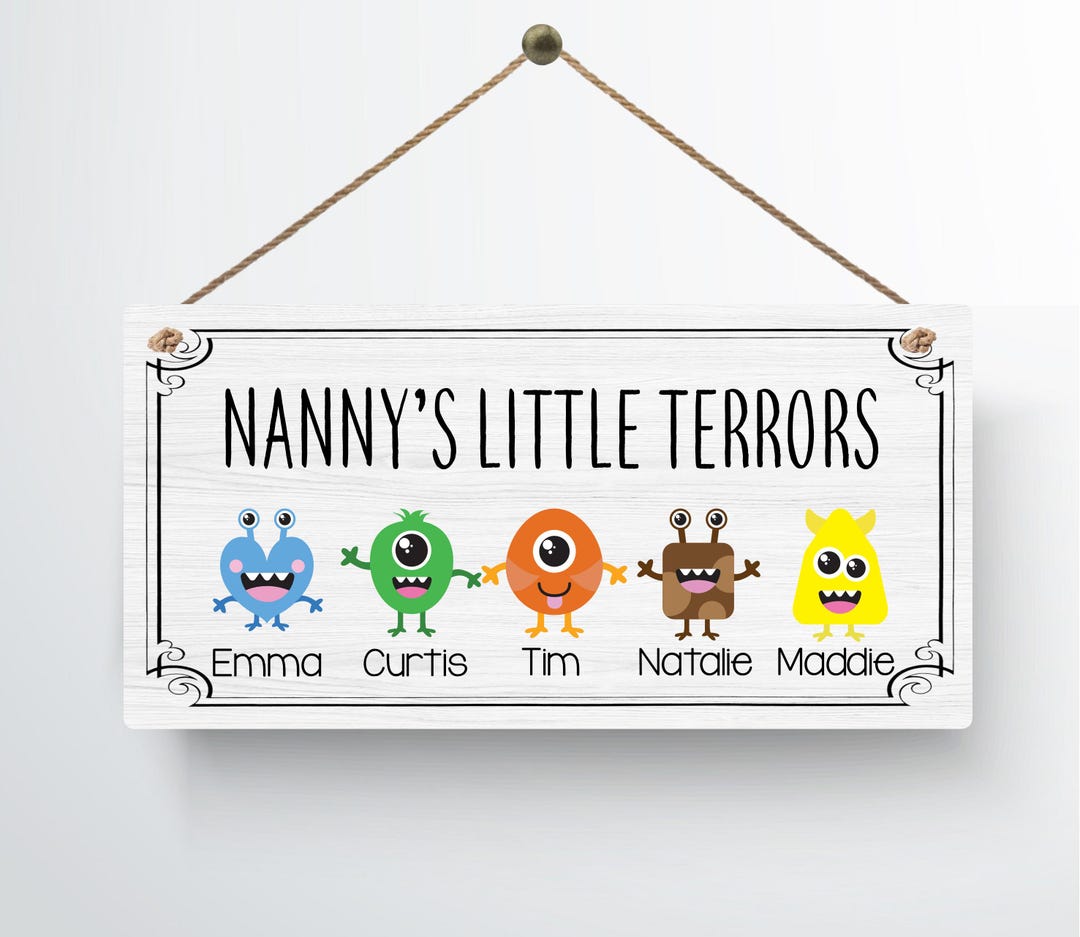 Personalised Metal Sign Hanging Plaque Nanny Nanna Grandma Mum Gift ...