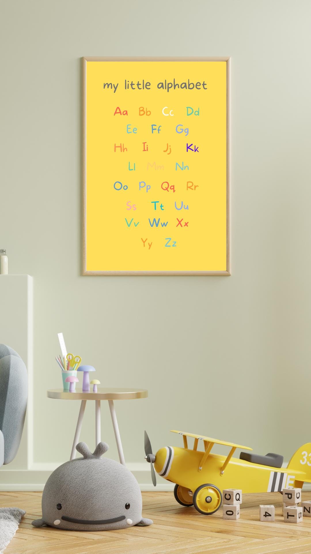 My Little Alphabet Wall Art Poster | Printable ABC Learning Poster for ...