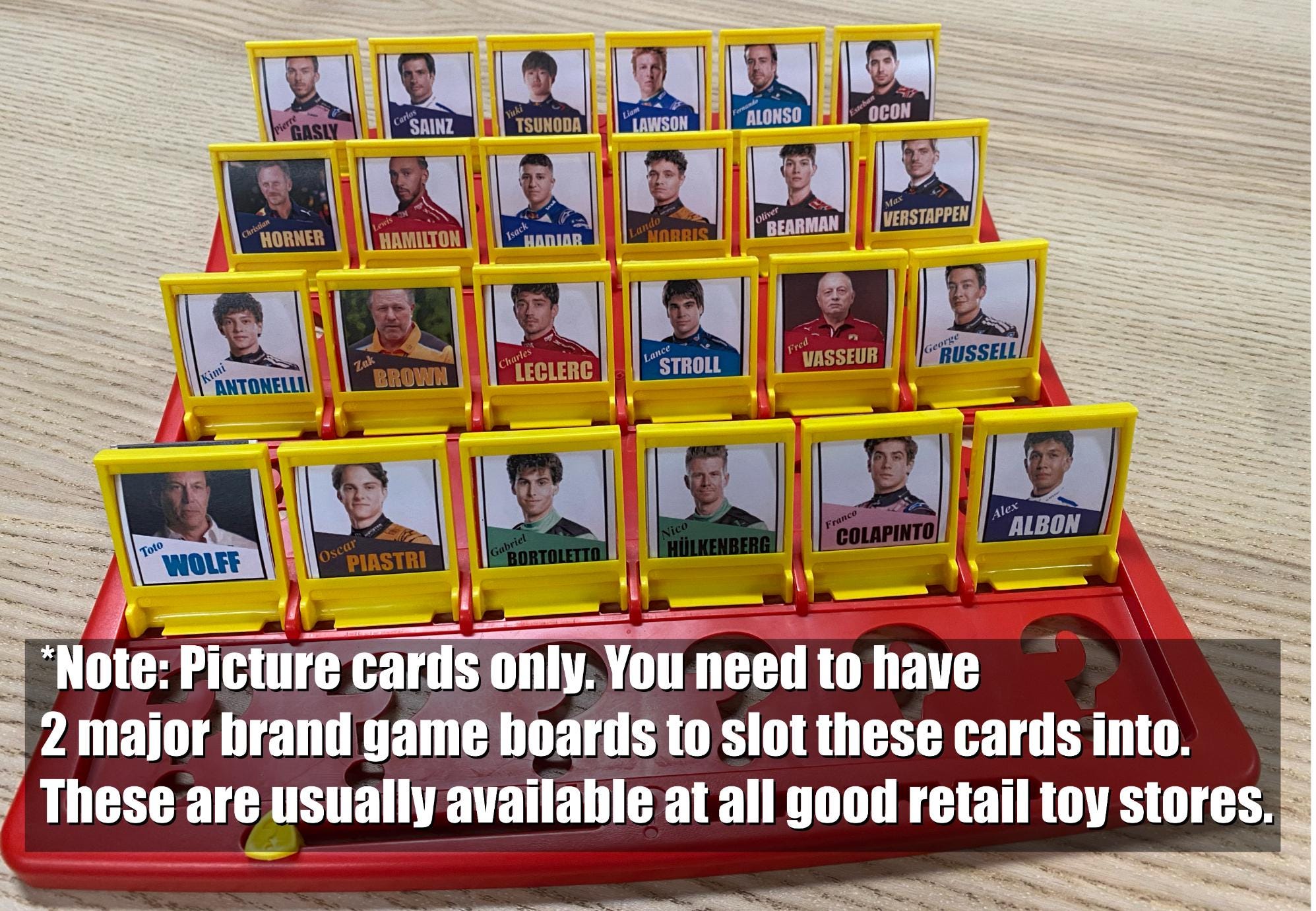 Race Face F1 Formula One Guess Who Game Fan Game Man Father Brother ...