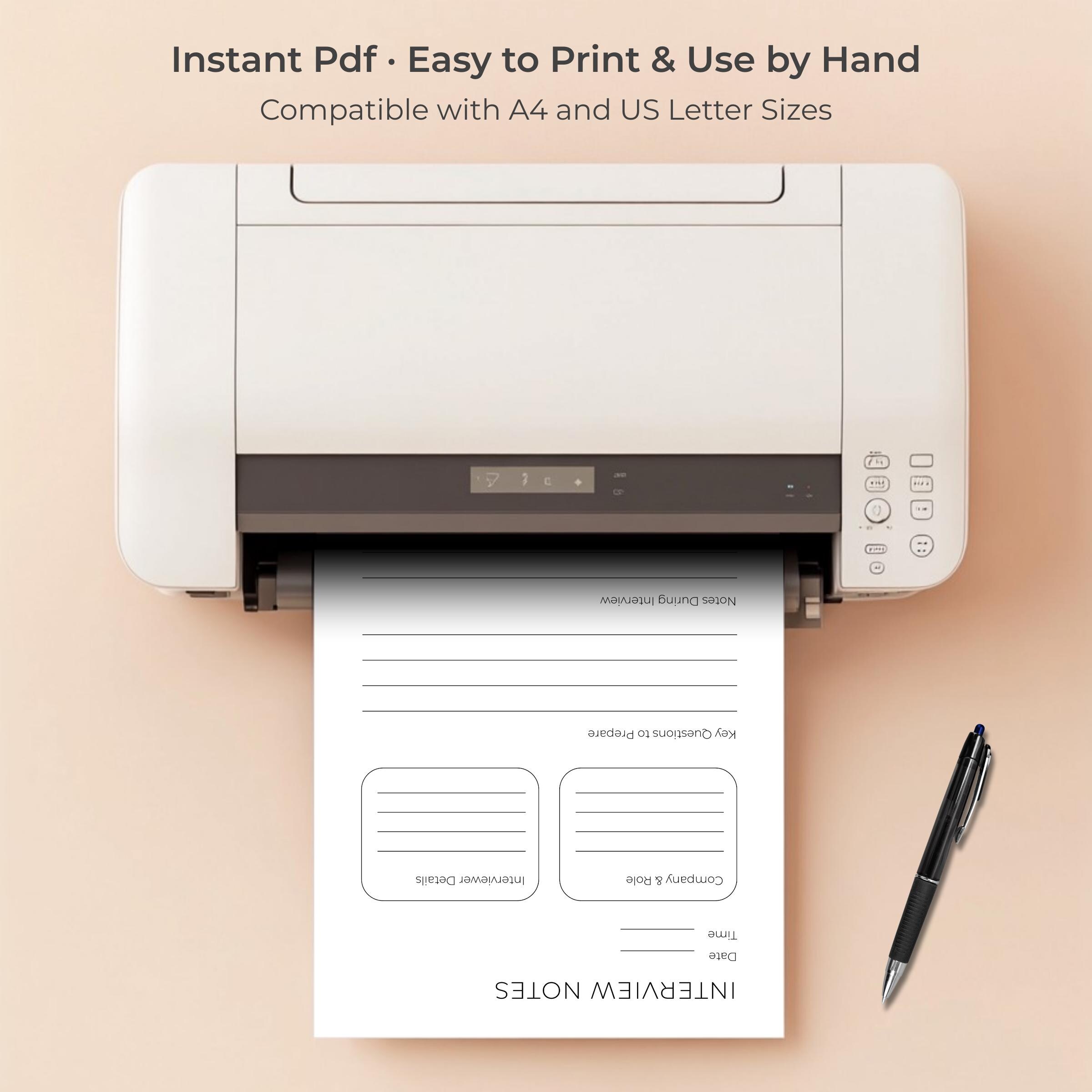 Job Application Tracker Printable PDF, Job Hunt Organizer, Interview ...