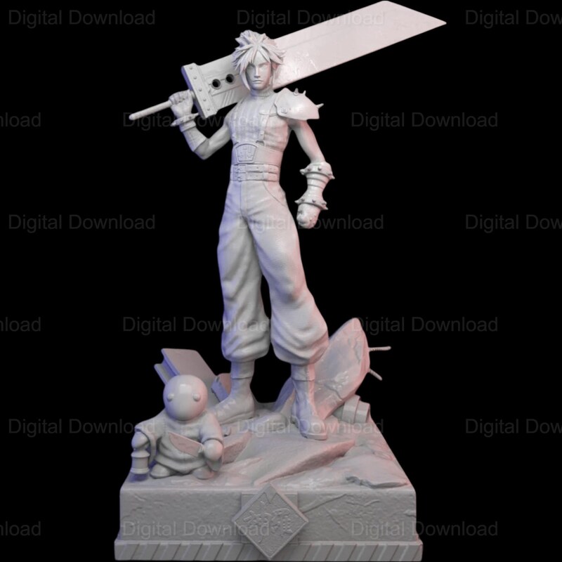 Cloud Strife Stl File - Etsy