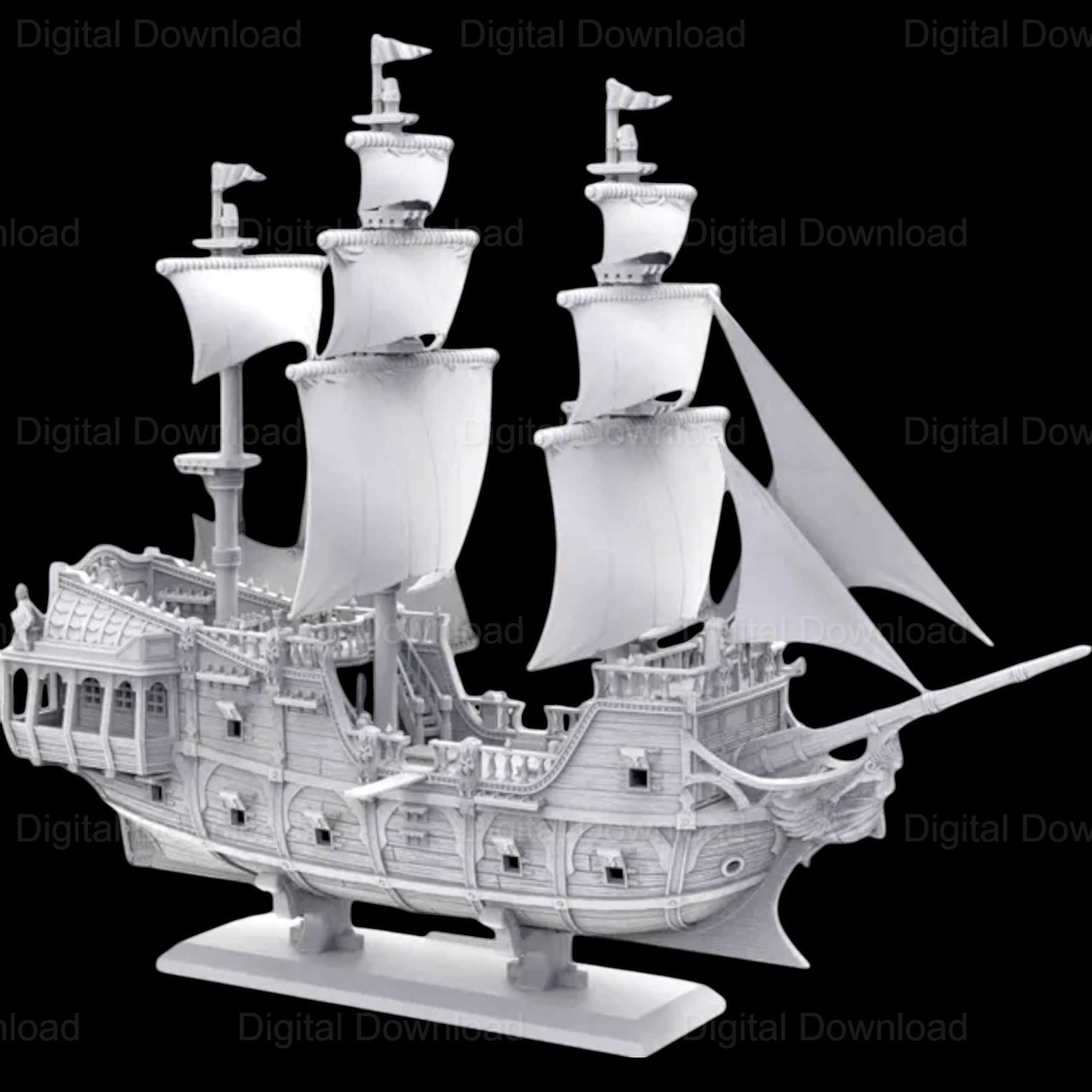 Pirate Ship STL, Pirate Ship 3D Model Print File - Etsy UK