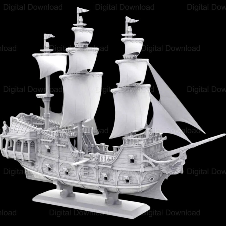 Pirate Ship STL, Pirate Ship 3D Model Print File - Etsy UK