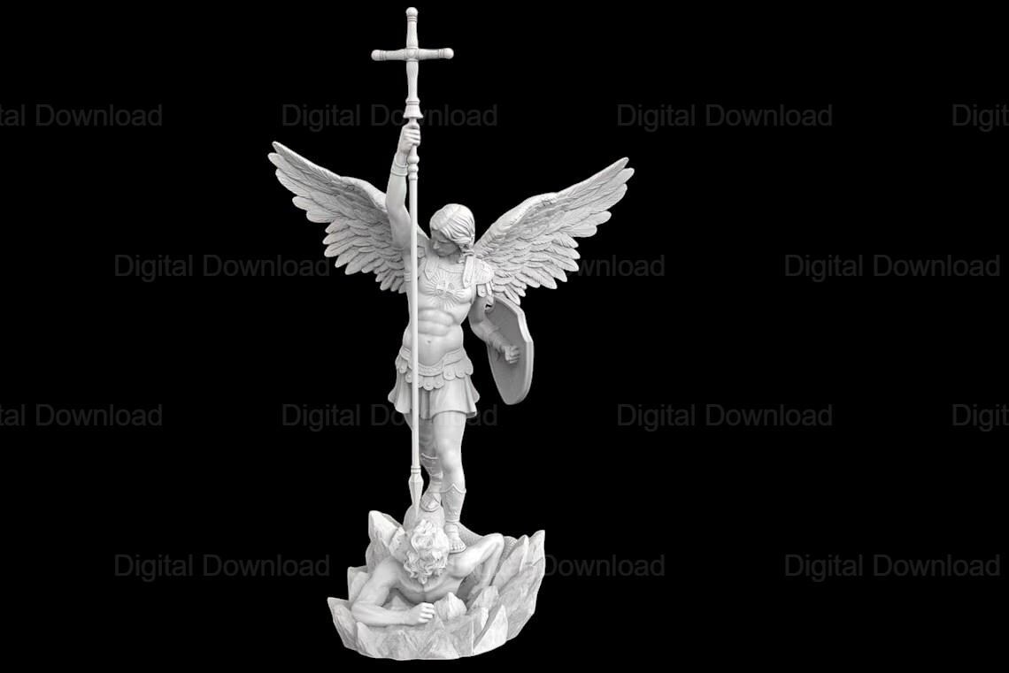 Archangel Michael STL, Archangel 3D Model Print File - Etsy