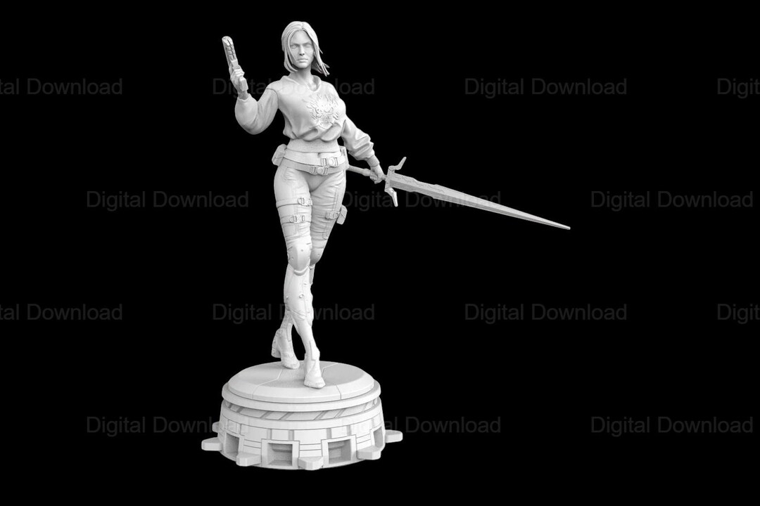 Cyberpunk 2077 STL, Ciri STL, Ciri 3D Model Print File - Etsy
