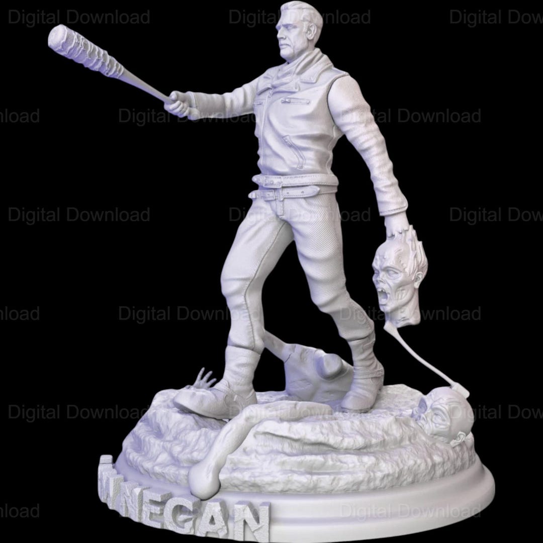 The Walking Dead Negan STL, Negan 3D Model Print File - Etsy