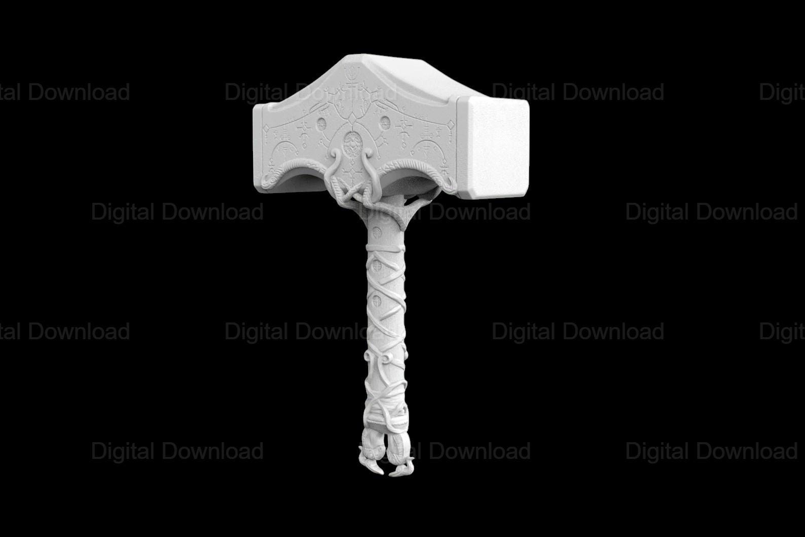 God of War Mjolnir STL, Mjolnir 3D Model Print File - Etsy