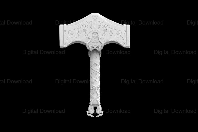 God of War Mjolnir STL, Mjolnir 3D Model Print File - Etsy