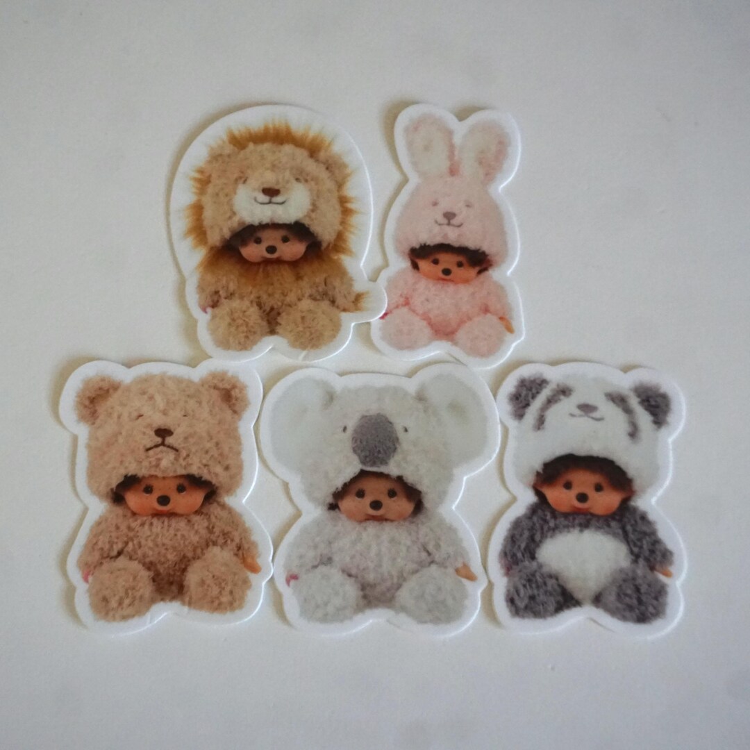 Monchhichi Animal Sticker - Etsy