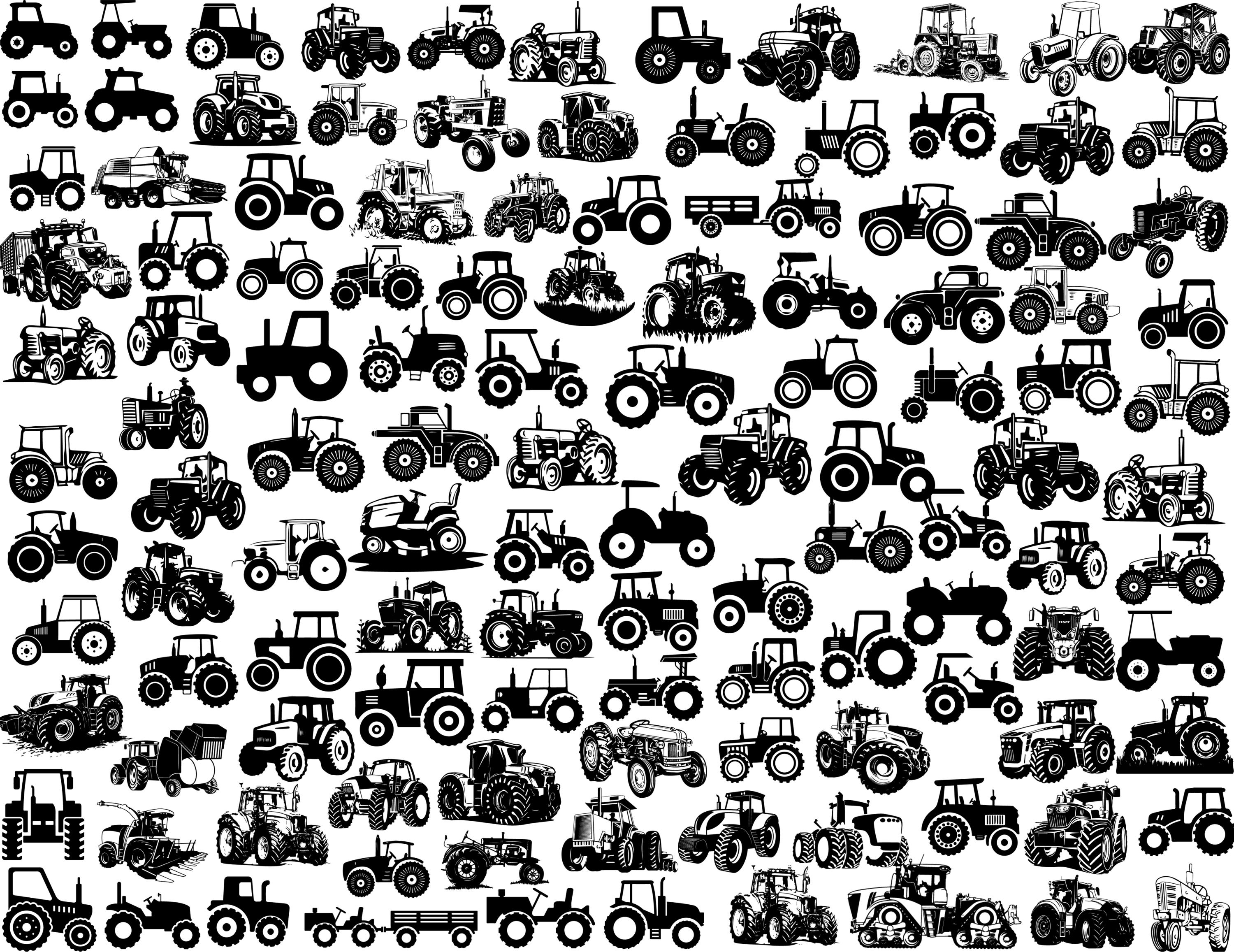 Tractors SVG Bundle | Farm Tractor Cut Files for Cricut & Silhouette ...