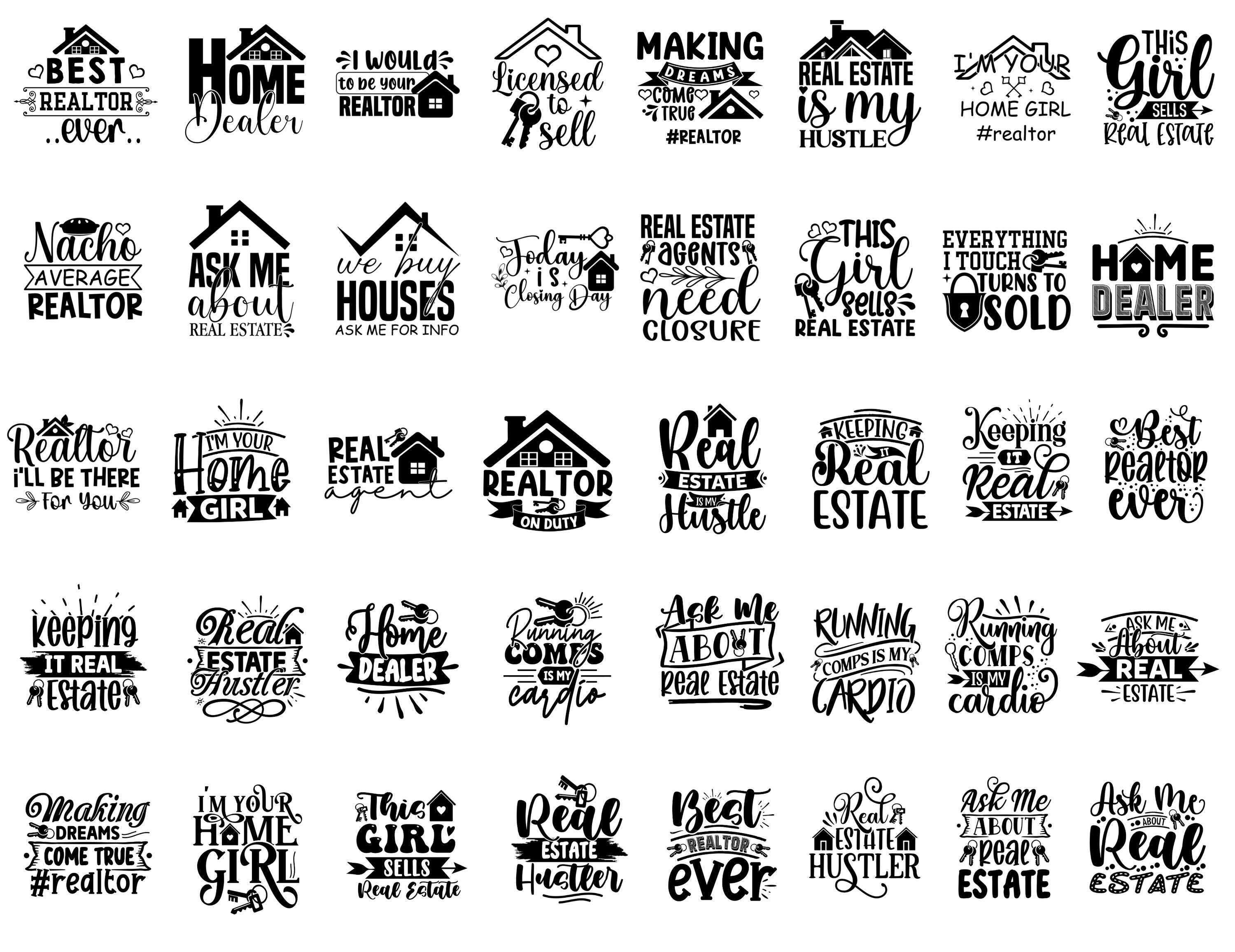 Real Estate SVG Bundle | Realtor SVG | House Sold SVG | Real Estate ...