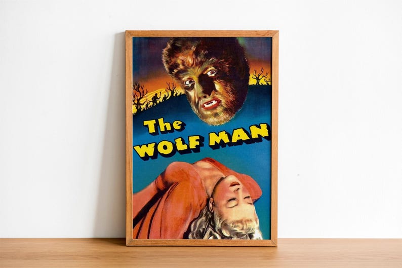 The Wolf Man 1941 – Classic Horror Movie Poster – Lon Chaney Jr ...