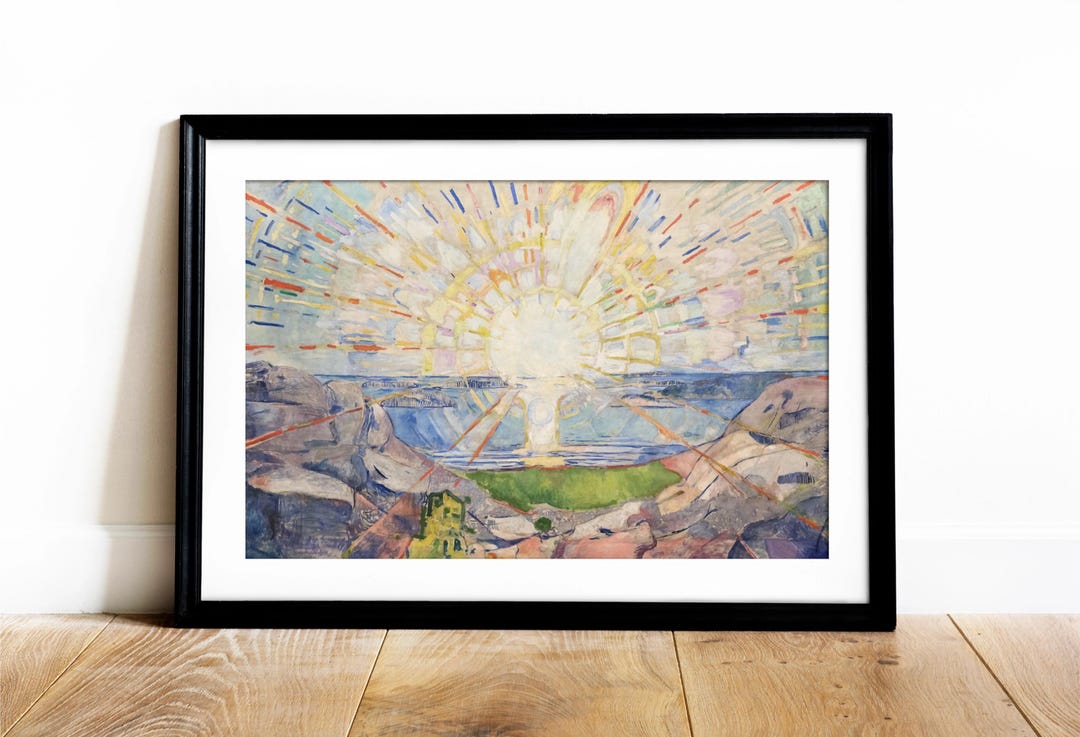Edvard Munch - the Sun Poster - Vintage Solen Art Print - Classic ...