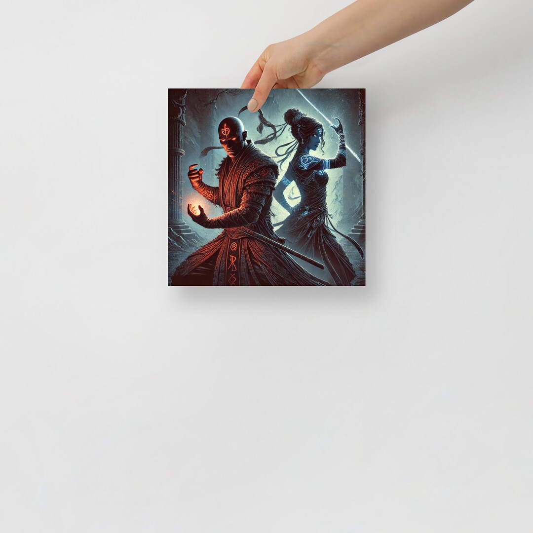 Dungeons & Dragons Monk Class Art Print. Male and Female Dnd 5th ...