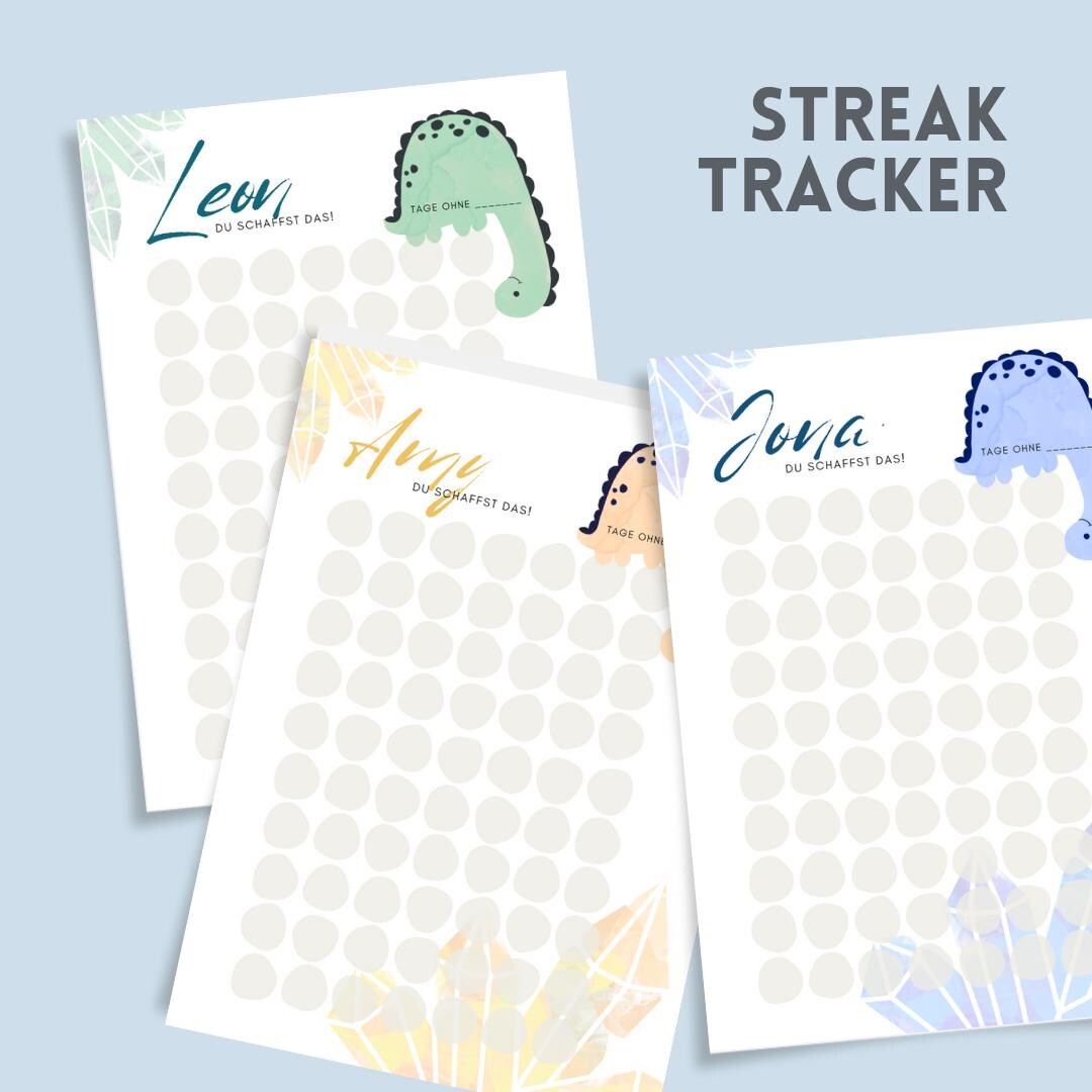 Streak Tracker, Reward System for Kids - Instant Download With Template ...