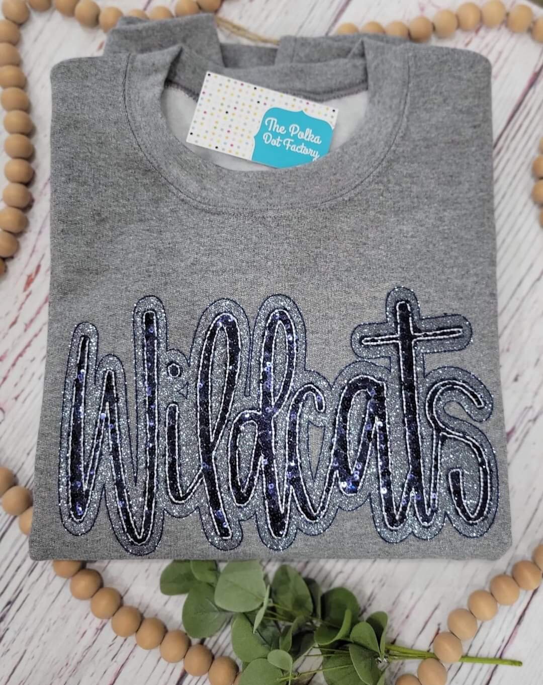 WILDCATS Sequin Glitter Htv Sweatshirt, Crewneck Sweatshirt, Sequin ...