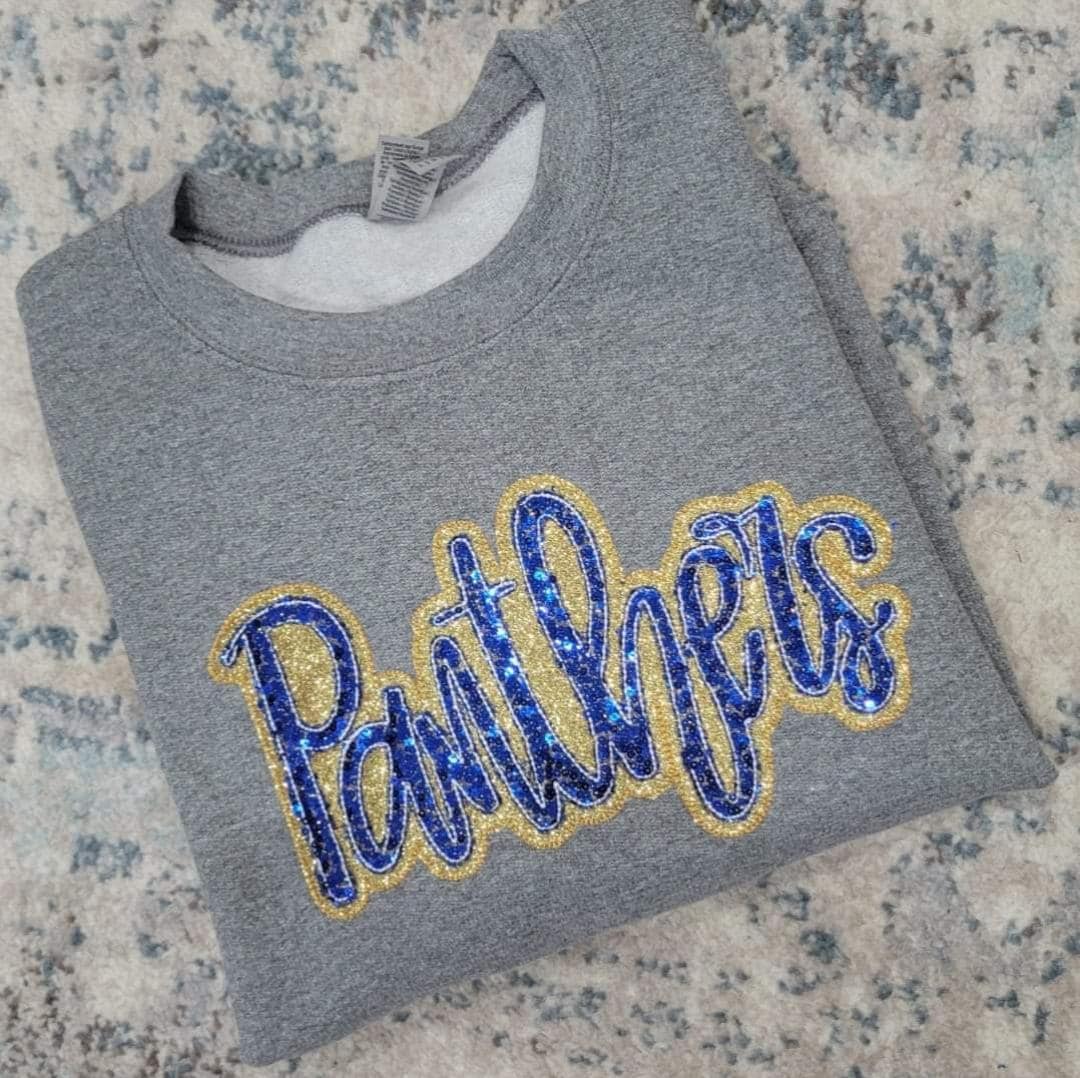 PANTHERS Sequin Glitter Htv Sweatshirt, Crewneck Sweatshirt, Sequin ...