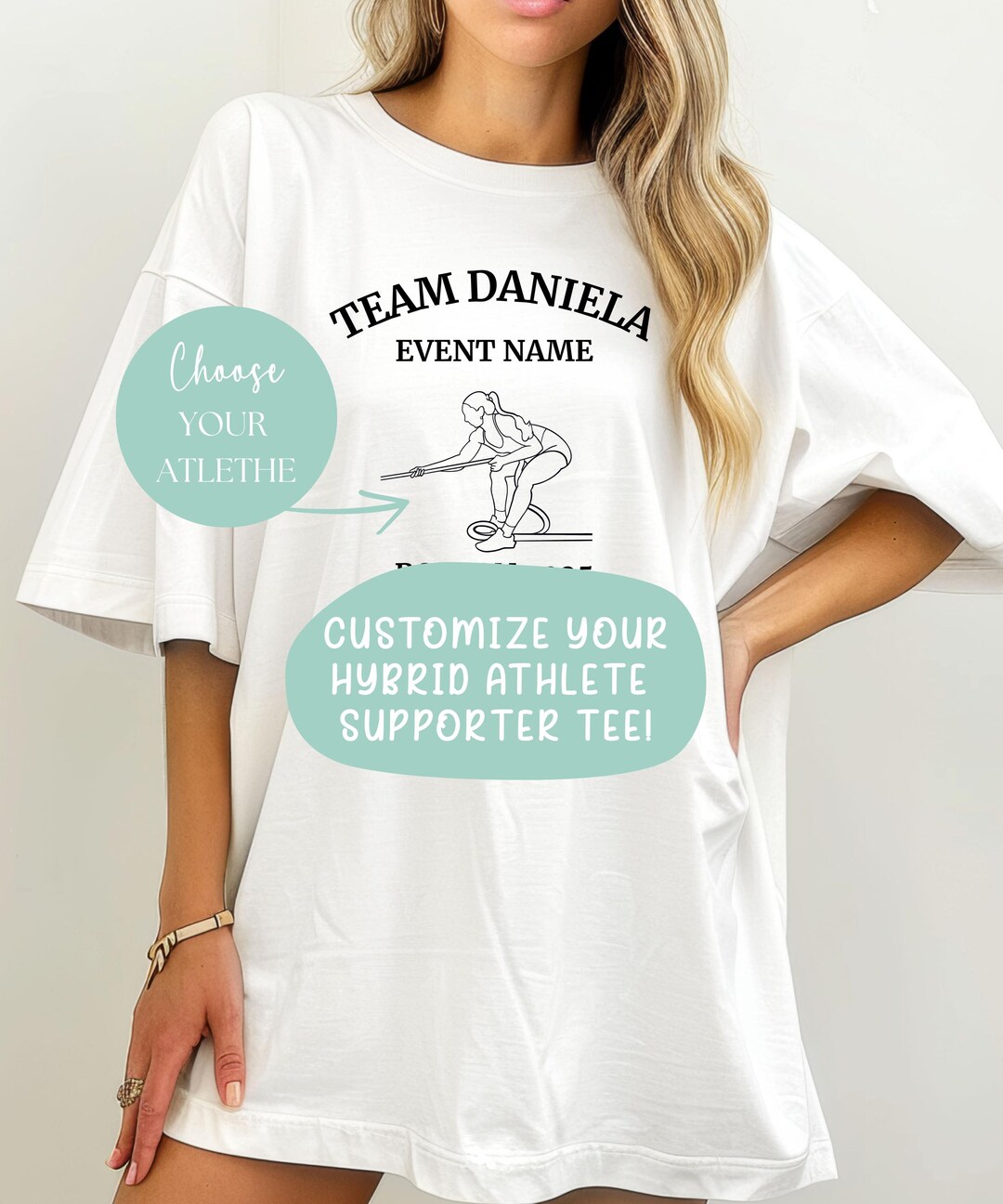 Custom Hybrid Athlete Support Crew Shirt, Personalized Gym Top With ...