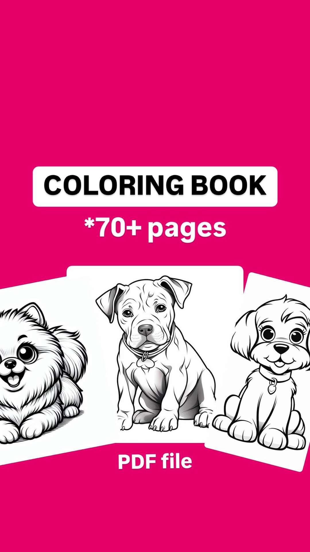 70+ Cute Dog Pictures for Kids Coloring Pages, Printable PDF, Kids ...