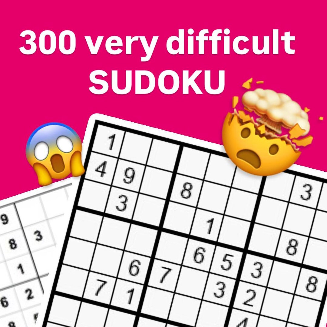 300 Very Hard Sudoku Puzzles to Print - Etsy