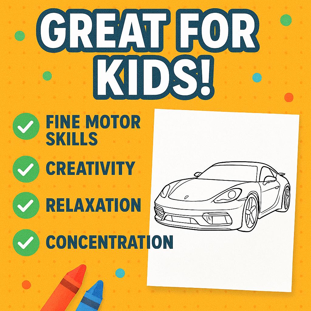 51 Printable Sports Car Coloring Pages for Kids & Adults – Cool ...