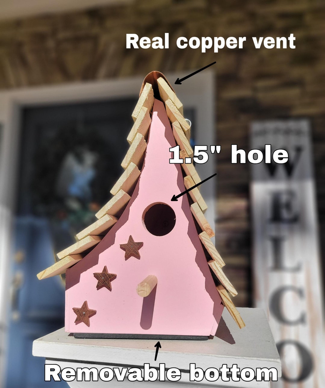 Whimsical Hand Crafted Custom Bird House for Bluebirds and Other ...