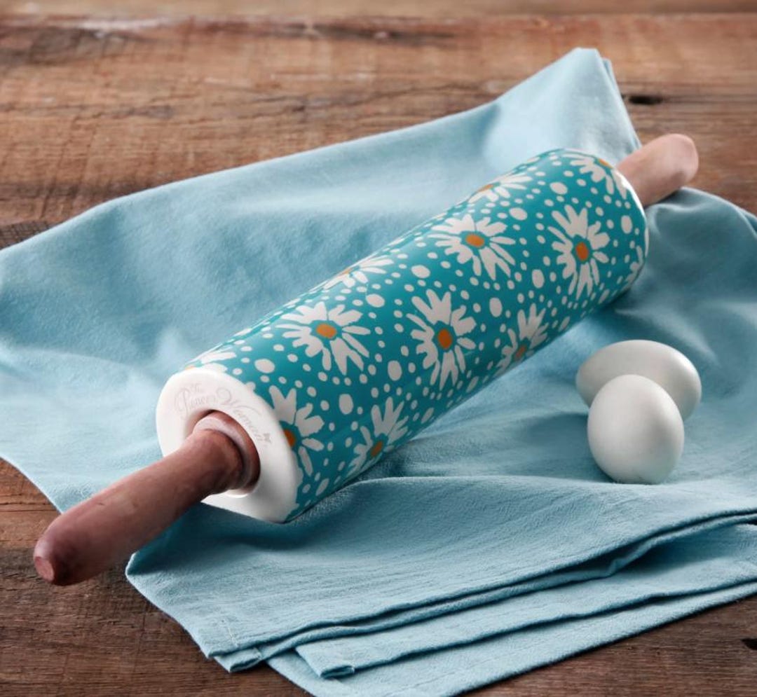 Ceramic Rolling Pin the Pioneer Woman Flea Market Floral Decal Rolling ...