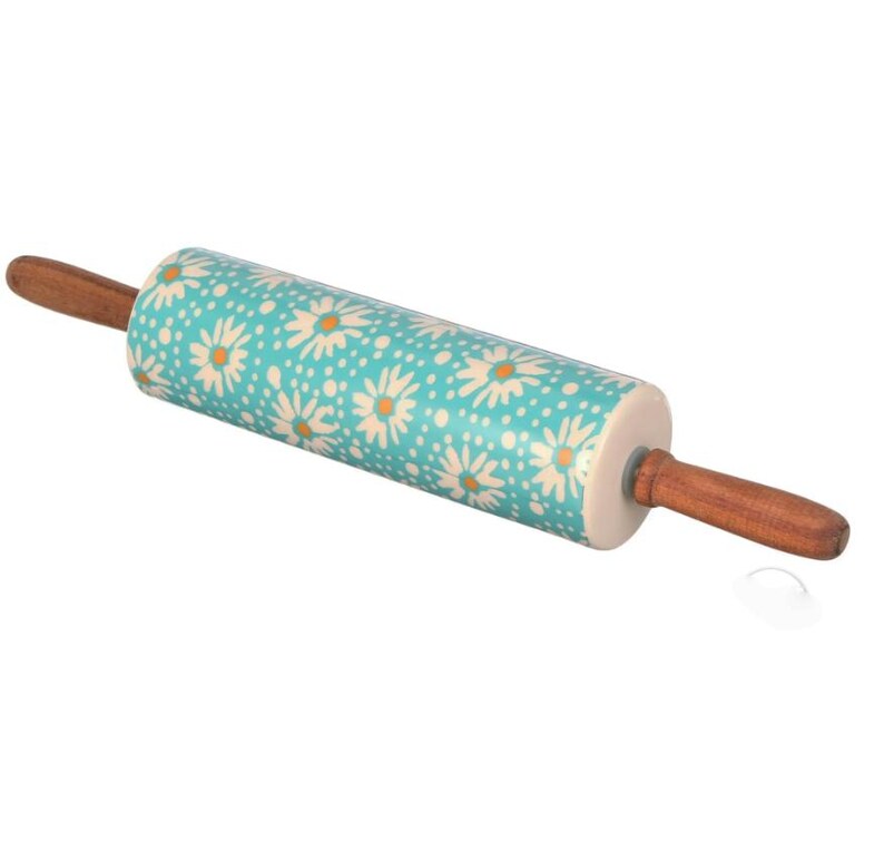 Ceramic Rolling Pin the Pioneer Woman Flea Market Floral Decal Rolling ...