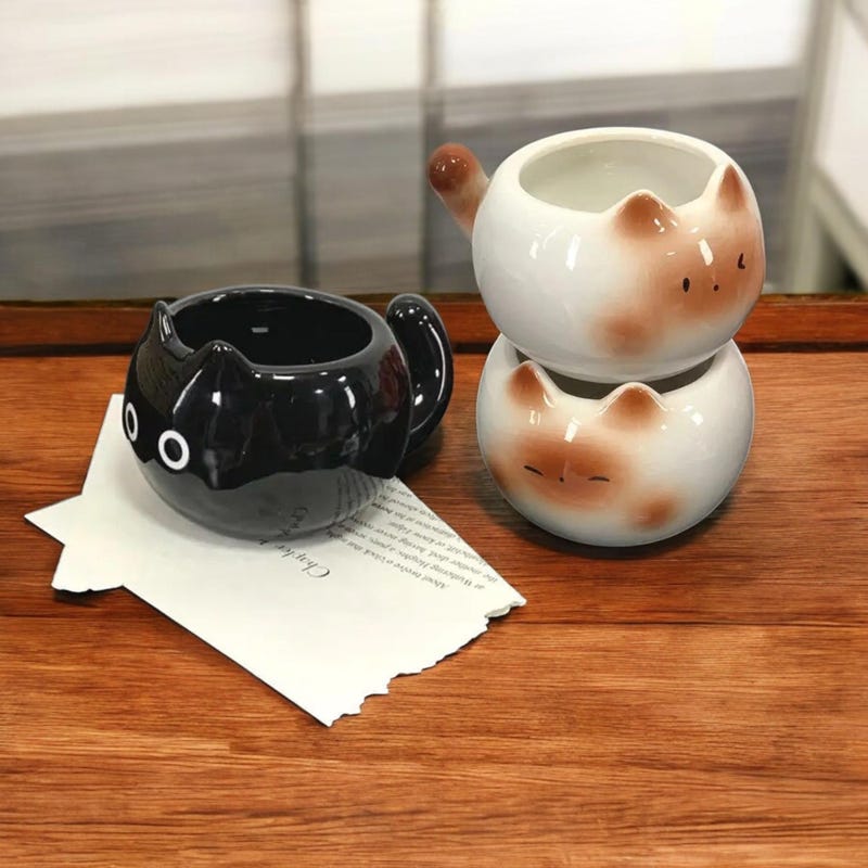 Ceramic Coffee Mugs With Cats - Etsy