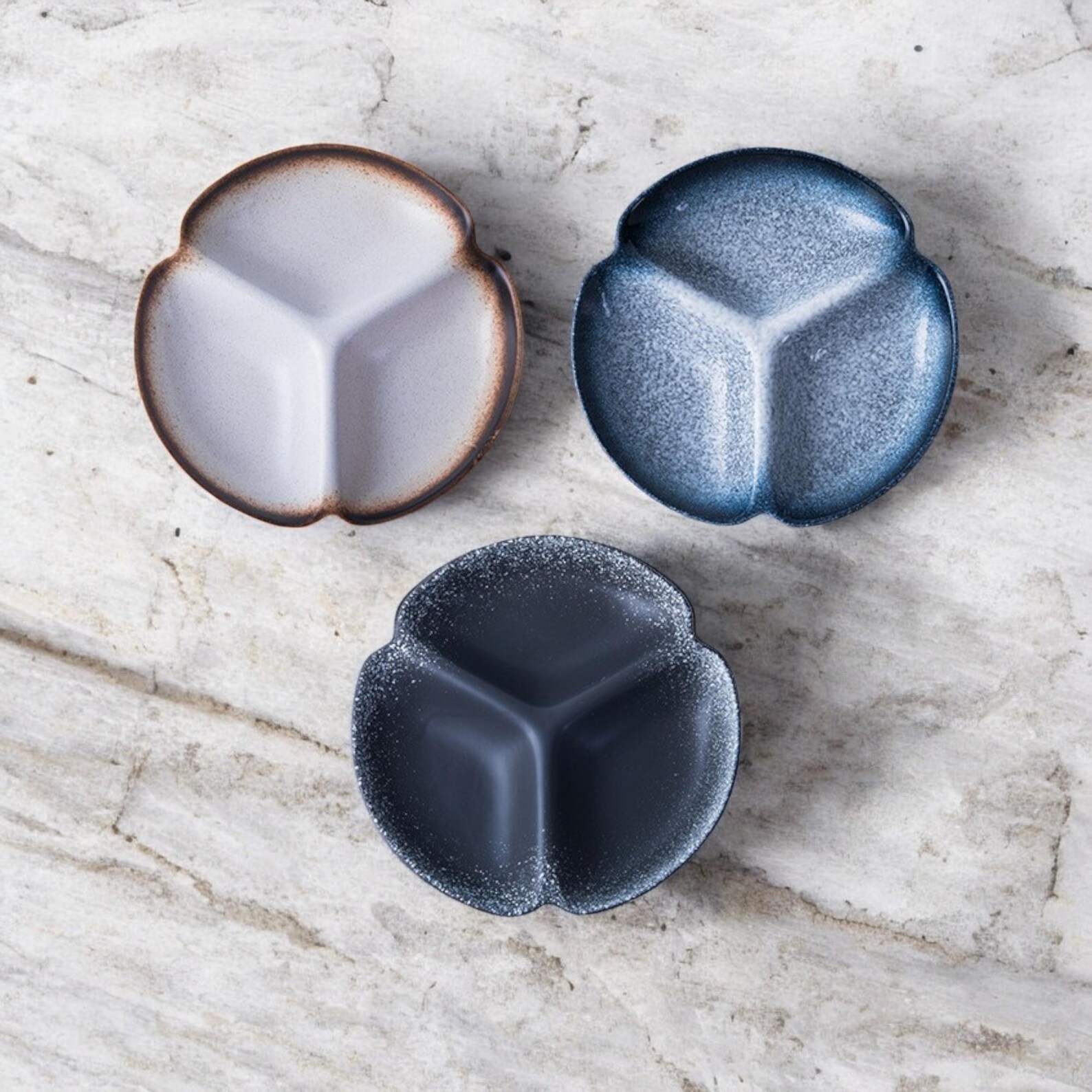 Modern Ceramic Divided Plate - Handmade Sectional Dinnerware, Unique ...