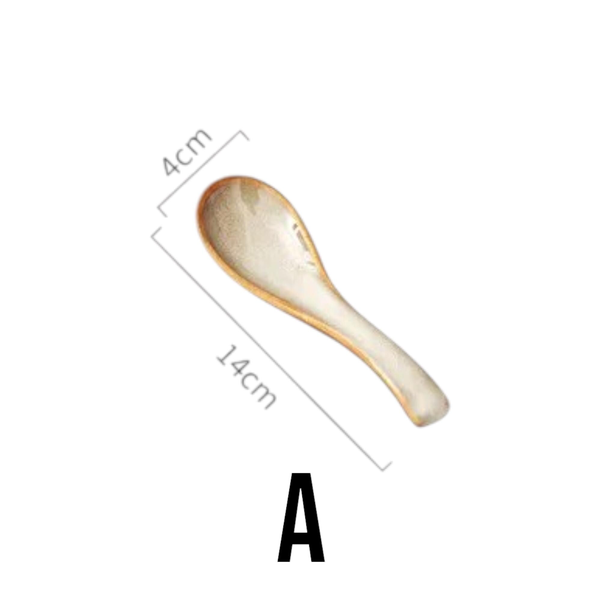 Handcrafted Ceramic Asian Soup Spoons – Aesthetic Pho Spoons for Ramen ...