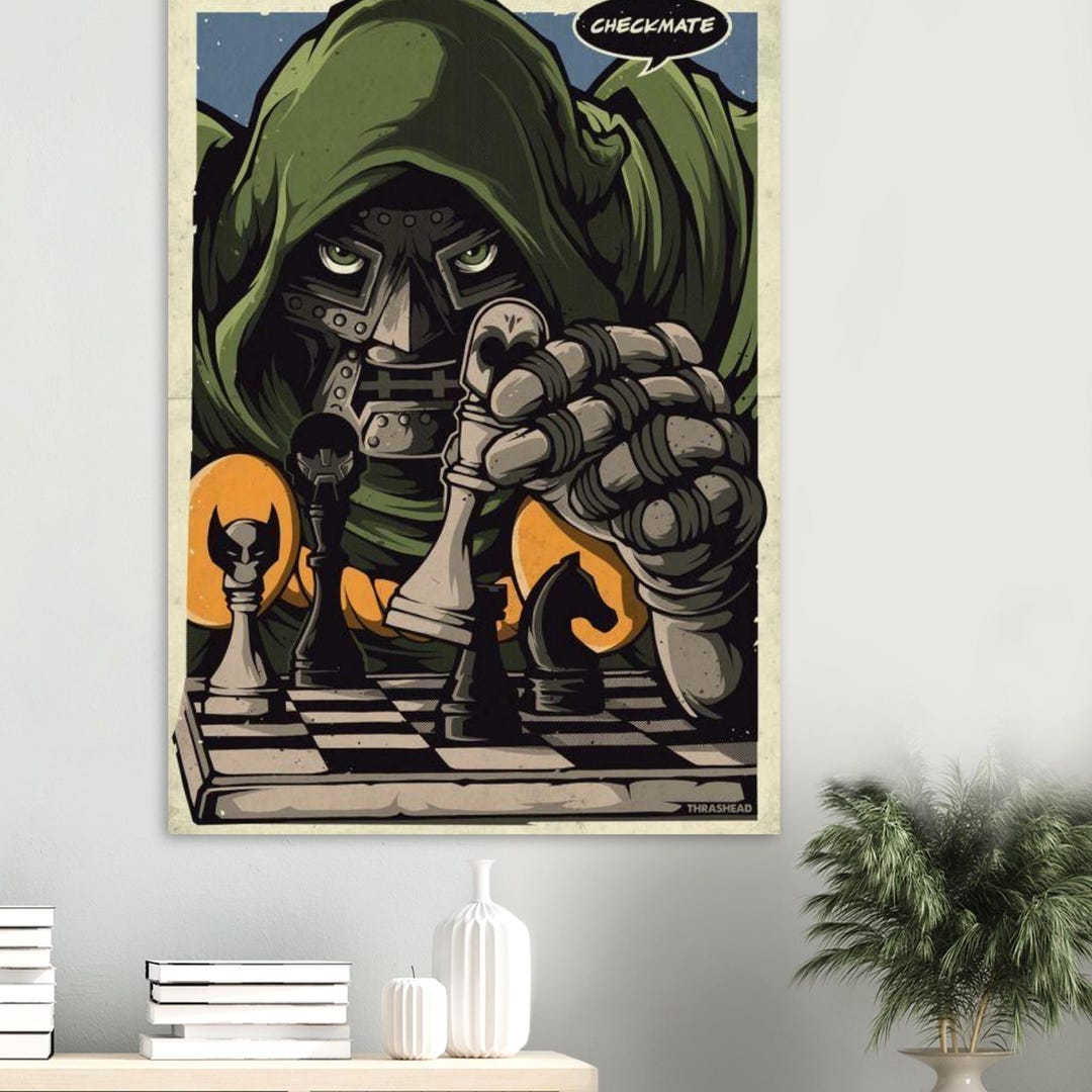 MF DOOM Comic Art Poster | Vintage Hip Hop Wall Print | Underground Rap ...