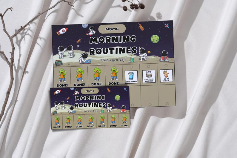 Personalized Kids Routine Chart, Morning & Evening Routine, Bedtime ...