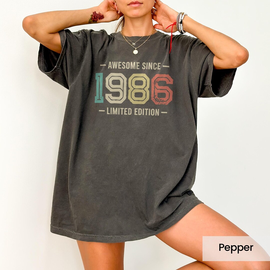 Custom Year Retro 1986 Tshirt, 40th Birthday Gift Shirt for Women and ...