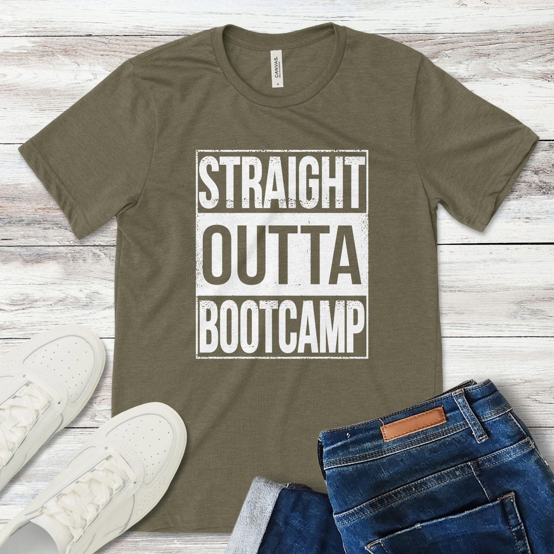 Straight Outta Bootcamp Shirt, Military Graduation Gift, Funny Bootcamp ...