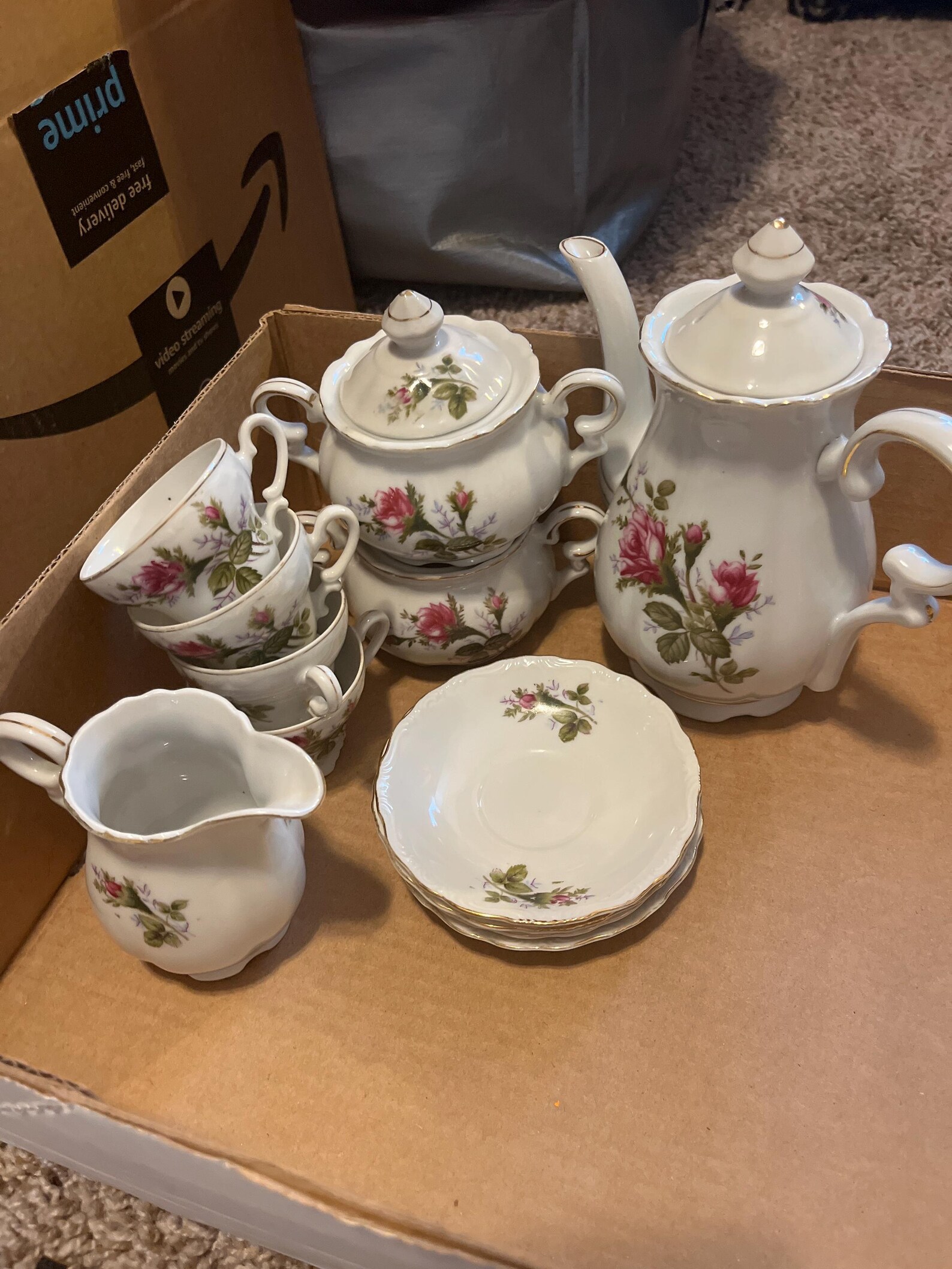 Fine Bone China Set- Royal Rose - Etsy