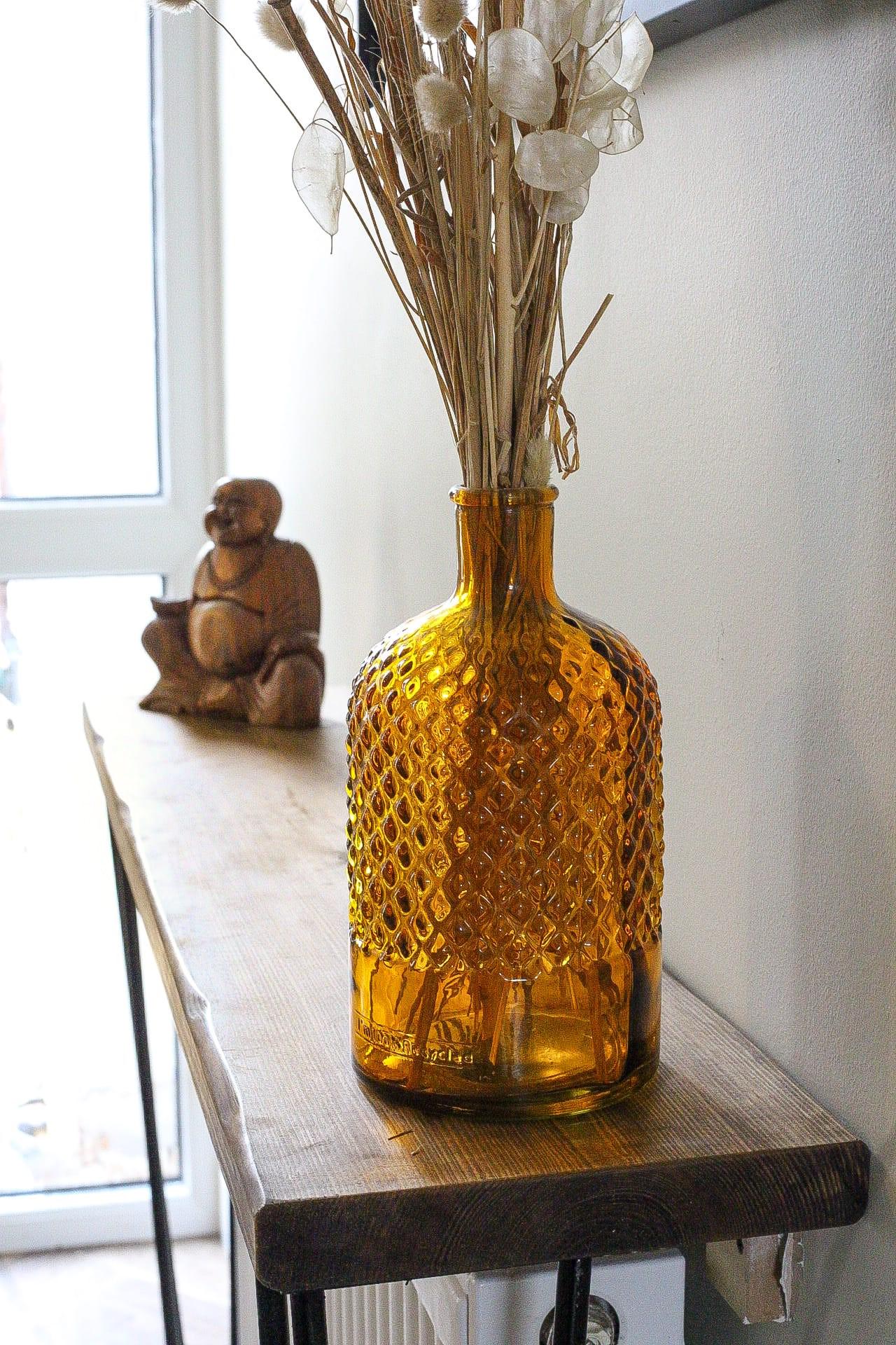 Rustic Scaffold Board Radiator Cover | Console Table With 3 Rod Hairpin ...