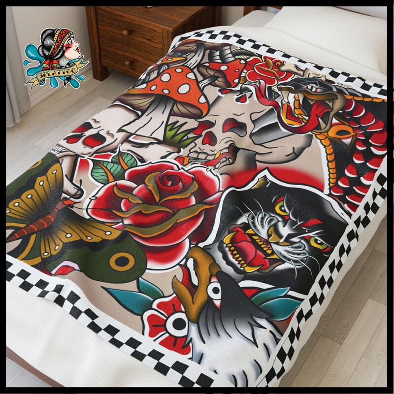 Tattoo Throw Blanket - Etsy