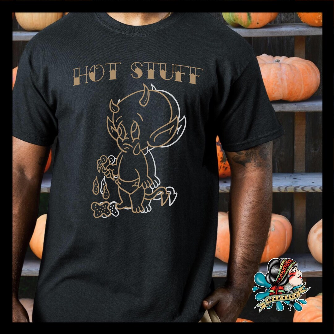 Hot Stuff Tattoo T-shirt: Unisex Traditional Tattoo Design - Etsy