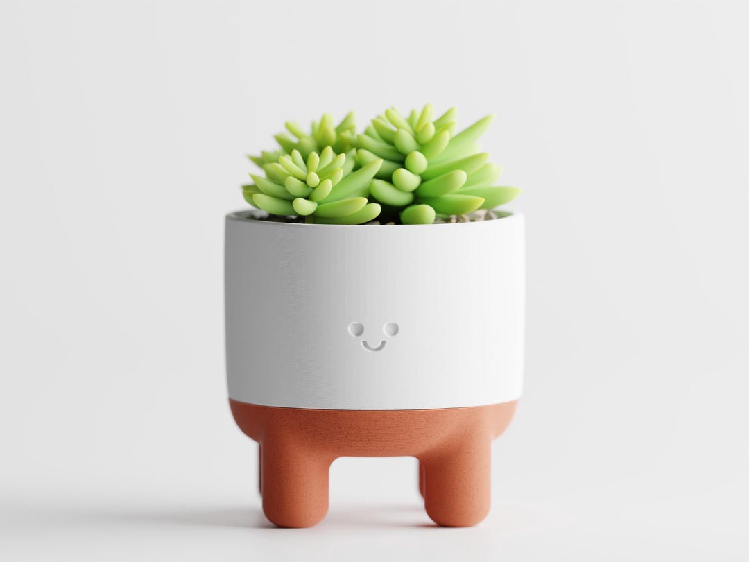 Smiling Cute Plant Pot: Cute, Playful Design With Soft Curves, Smooth ...