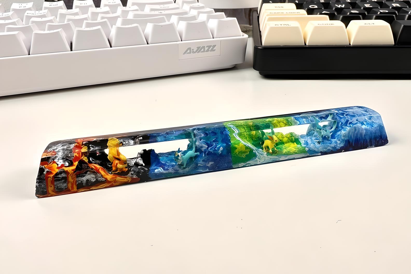 Resin Keycap, Spacebar Keycap, Custom Keycap, Eevee Evolution Pokemon ...