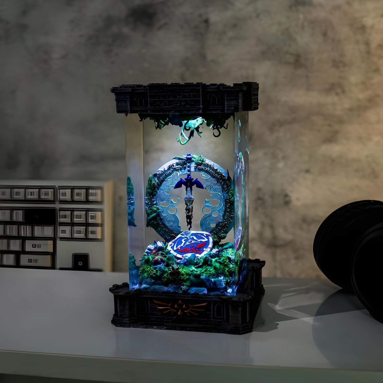 Diorama Totk Link Zelda Epoxy Lamp, Link Zelda Night Light ,link Home ...