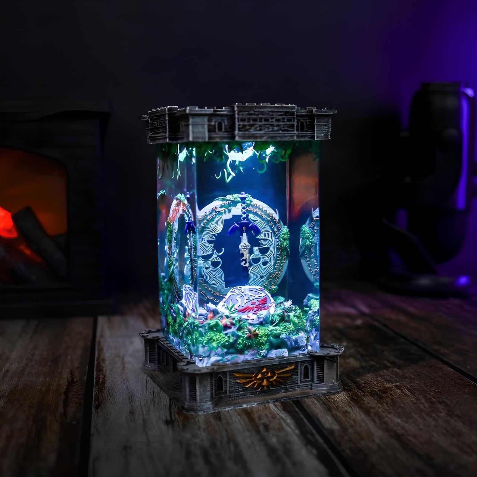 Diorama Totk Link Zelda Epoxy Lamp, Link Zelda Night Light ,link Home ...