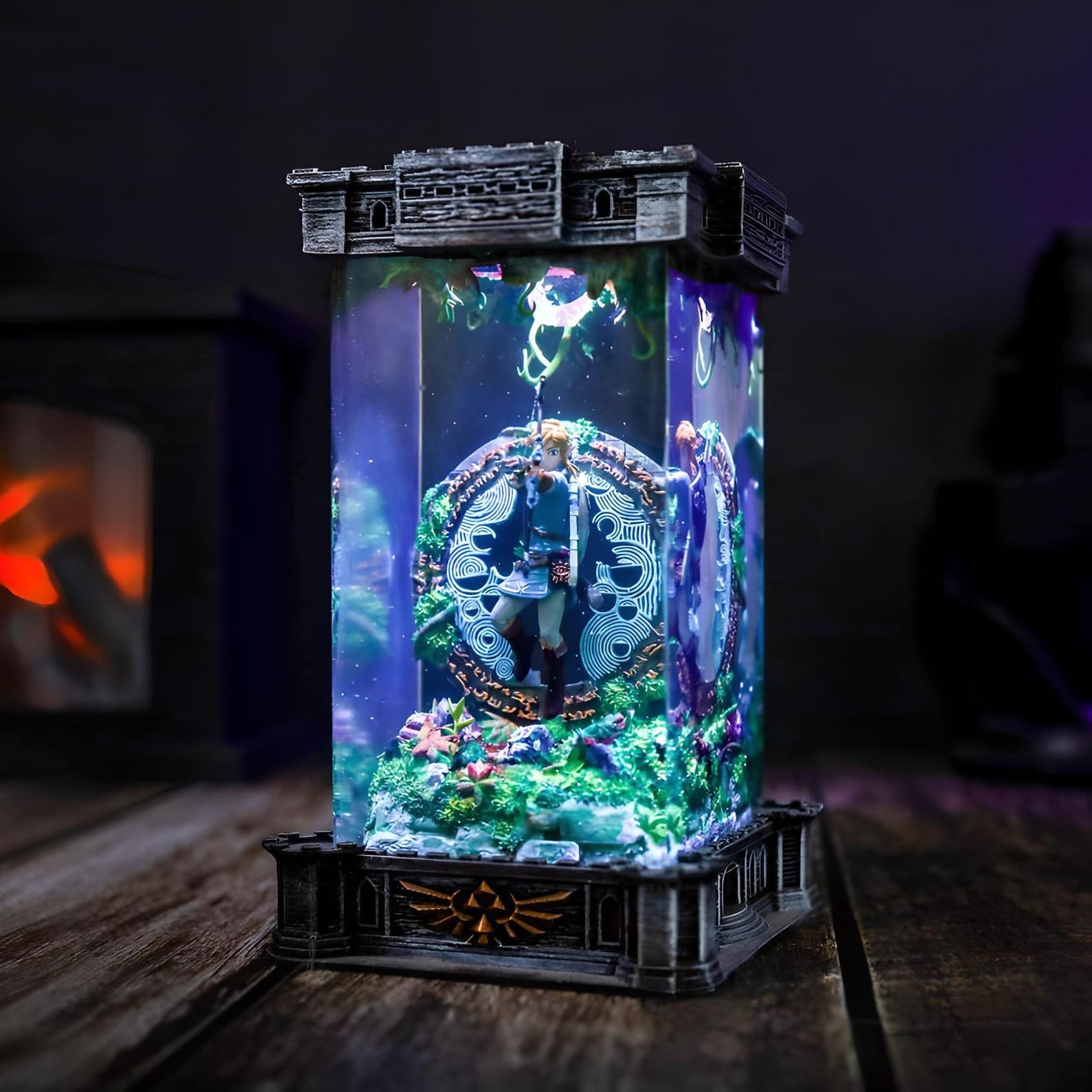Diorama Totk Link Zelda Epoxy Lamp, Link Zelda Night Light ,link Home ...