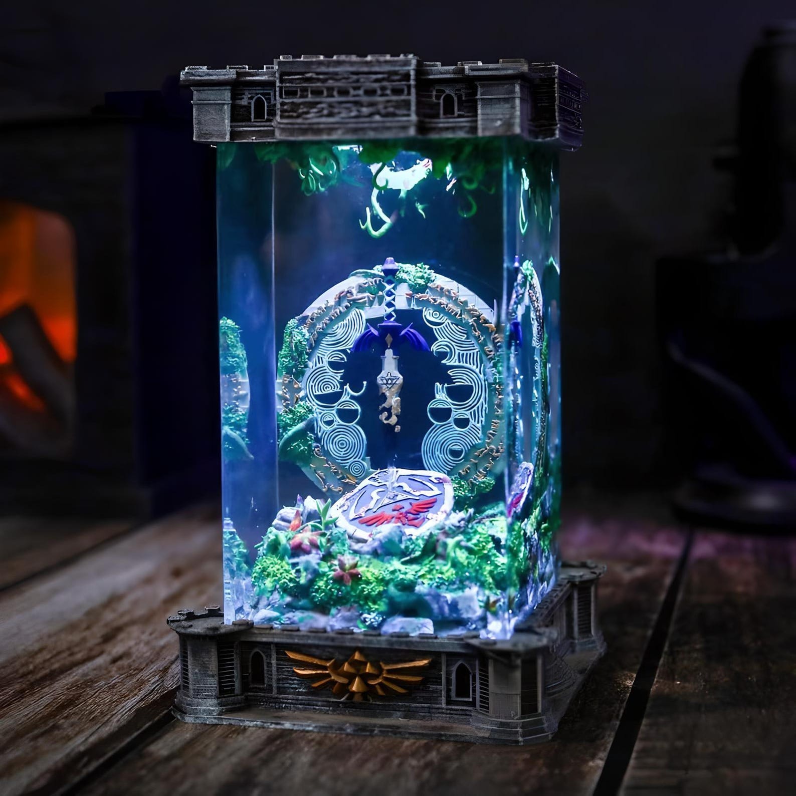 Diorama Totk Link Zelda Epoxy Lamp, Link Zelda Night Light ,link Home ...