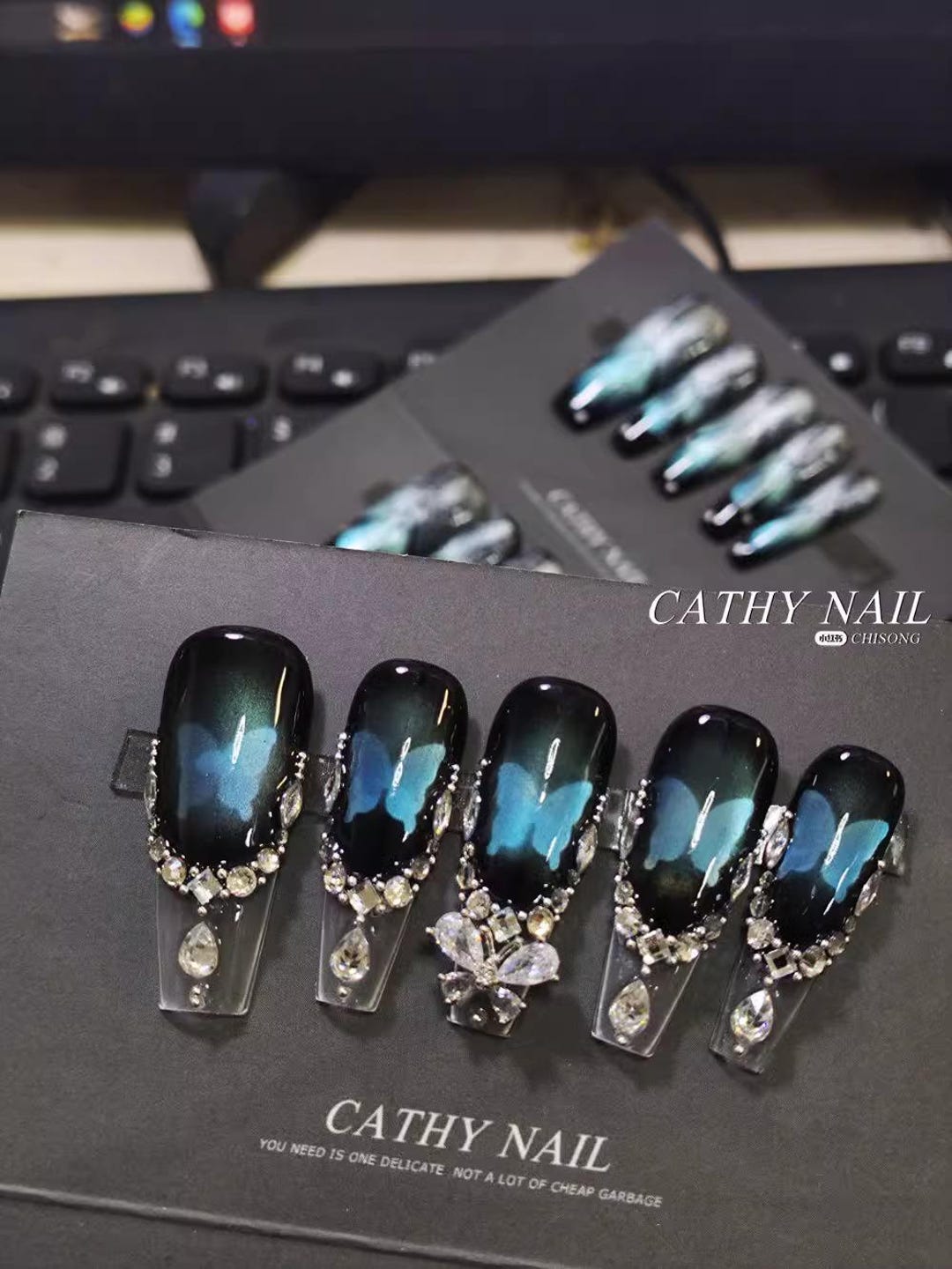 Goddess Samuel Butterfly Blue Cat Eye Crystal Stone Aurora Love Zircon ...