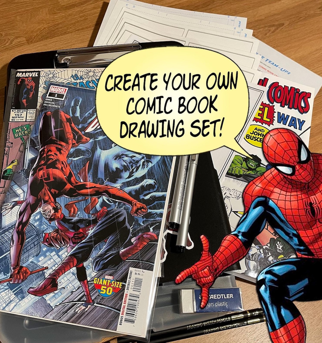 Create Your Own Comic Book Drawing Set Introduction on How to Draw ...