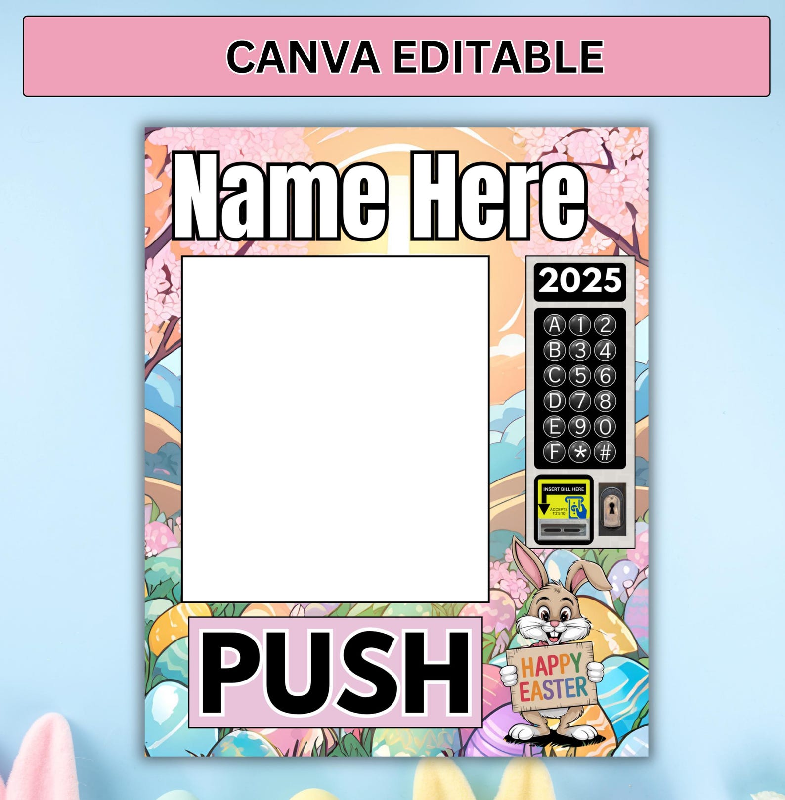 Easter Vending Machine Template, Easter Vending Machine Design, Editable Vending Machine ...